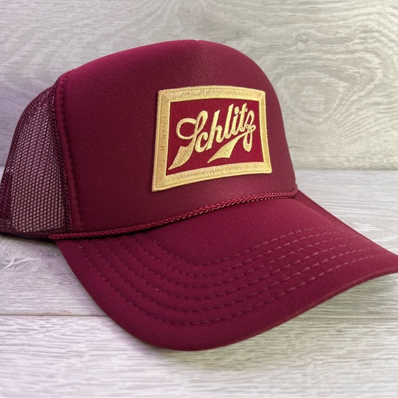 OTTO | Accessories | New Vintage Style Schlitz Malt Maroon Trucker Hat ...